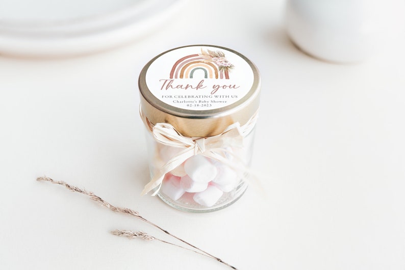 Boho Rainbow Baby Shower Favor Labels Boho Baby Shower Favor - Etsy
