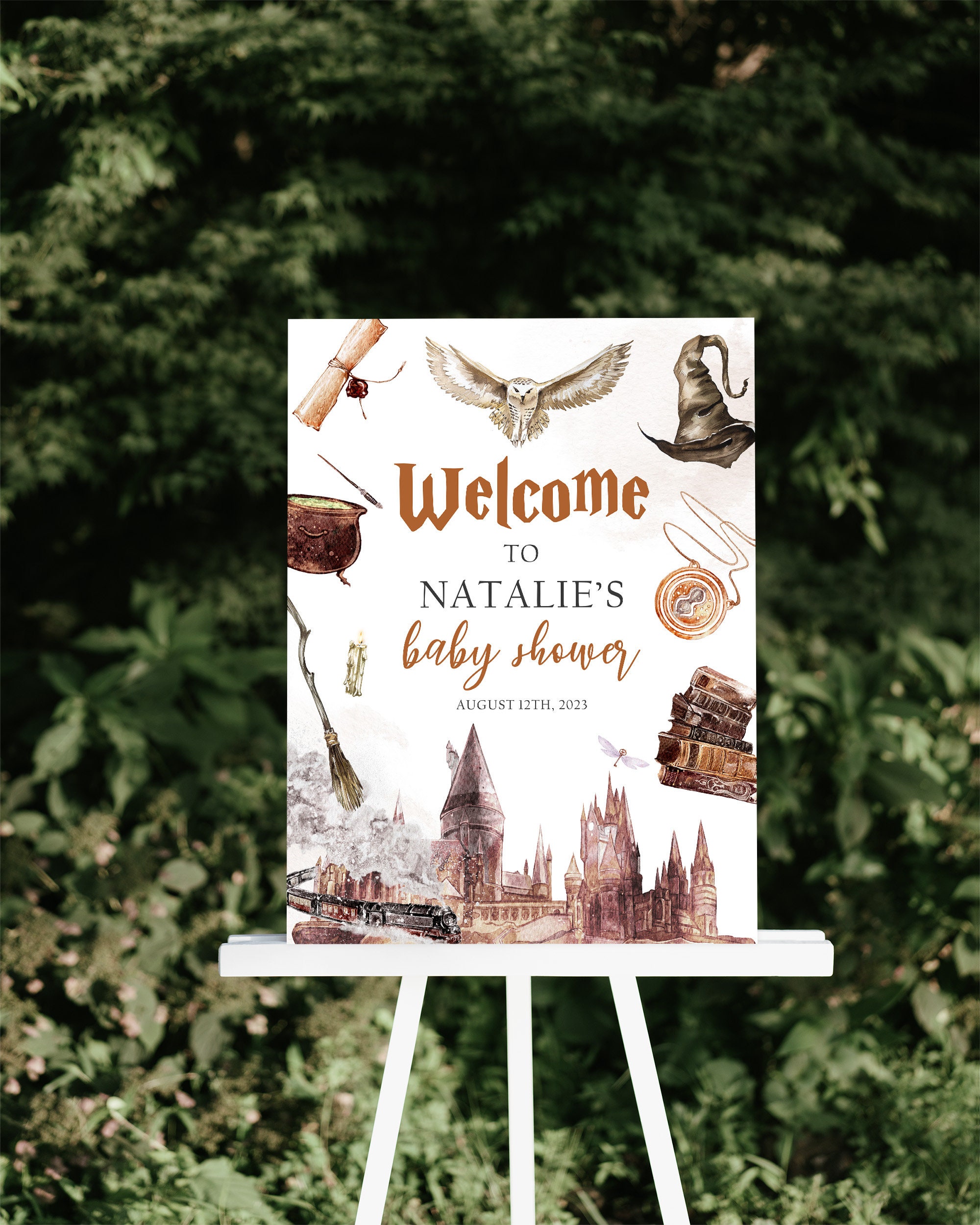 Wizard Baby Shower Welcome Sign, Wizard Baby Shower Sign, Baby Boy Baby ...