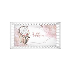 Boho Crib Sheet, Custom Boho Crib Sheet, Bohemian Crib, Dream Catcher ...