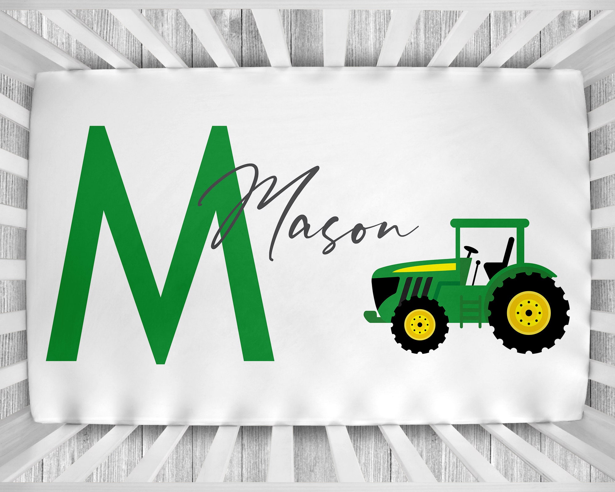 MINI Crib Bedding Set Tractor Crib Bedding Set Baby Boy Crib | Etsy