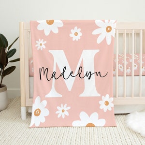 Daisy Crib Bedding Set Girl, Baby Girl Crib Bedding Set, Floral Baby ...