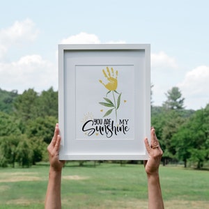 Handprint Art for Mother's Day, You Are My Sunshine Handprint Craft ...