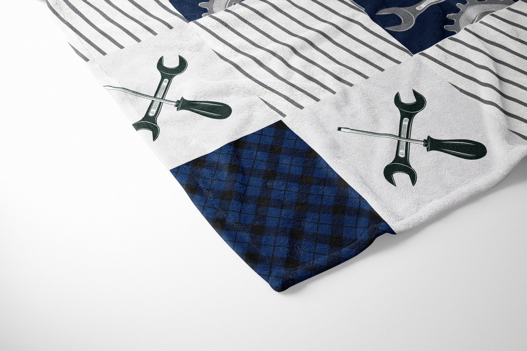 Blue Mechanic Baby Blanket Baby Boy Blanket Mechanic Crib | Etsy