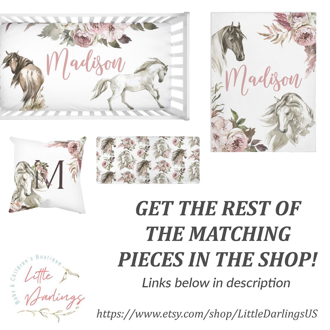 Personalized Horse Crib Sheet Crib Sheets Girl Horse Crib - Etsy