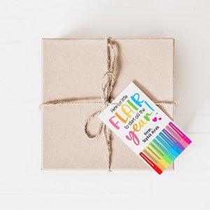 Back to School Teacher Gift Tag, Flair Pen Gift Tag, Printable Back to ...
