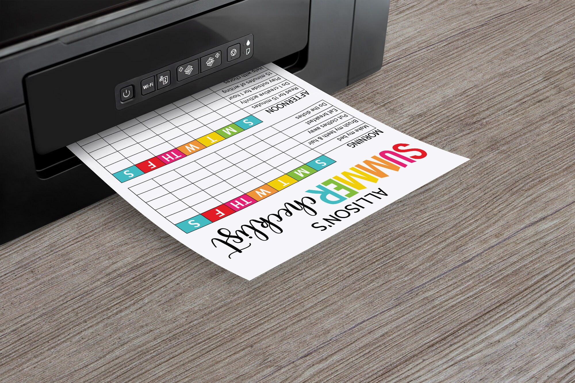 Editable Summer Daily Checklist for Kids, Daily Summer Routine, Kids ...