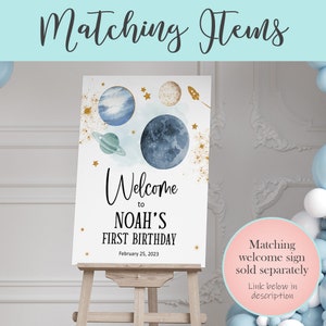 Outer Space Birthday Party Sign, Rocket Fuel Space Party Sign, Galaxy ...