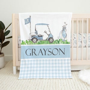 Golf Crib Bedding Set Boy, Golfing Baby Boy Crib Bedding Blue, Golf ...