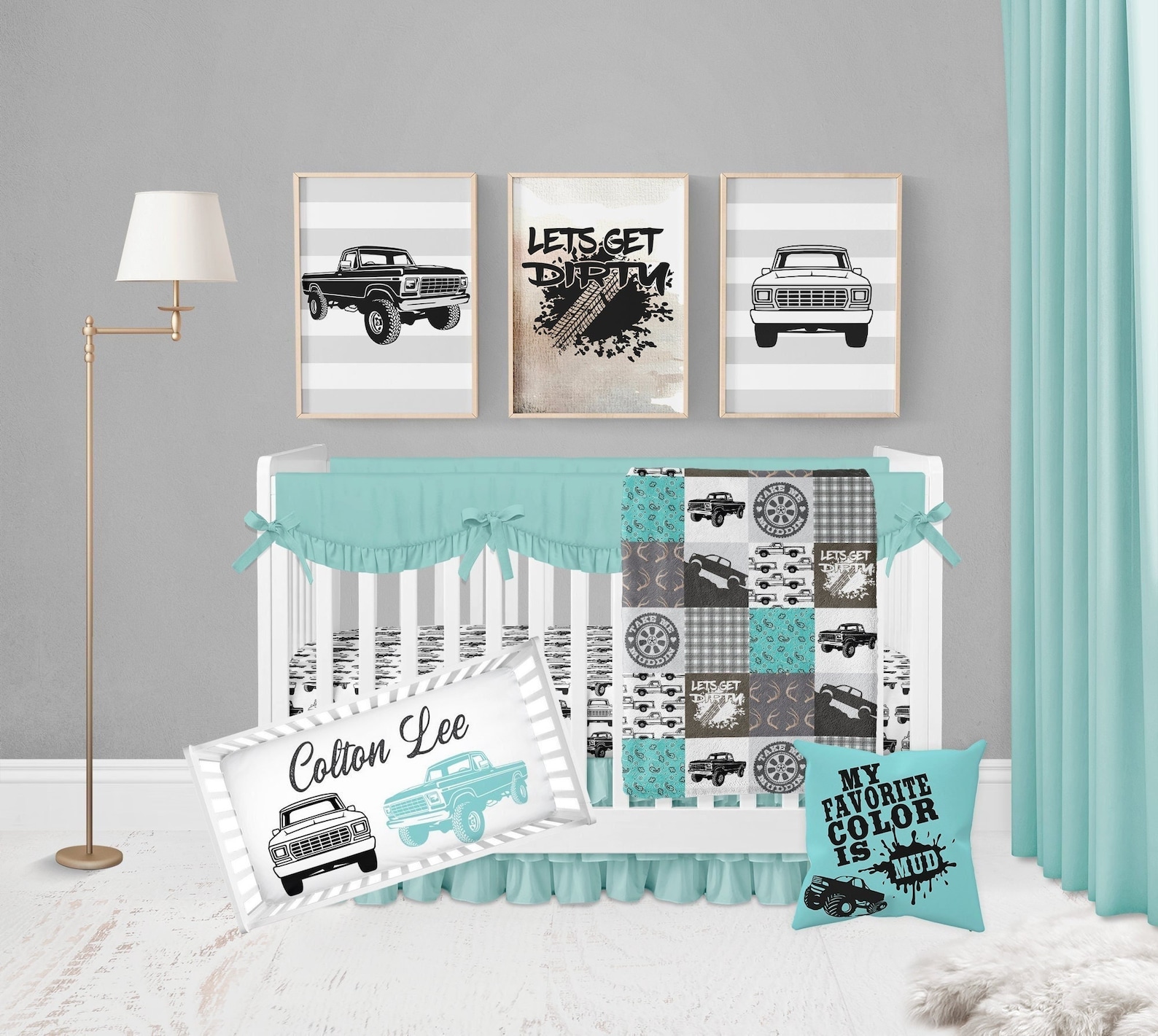 Country Crib Bedding, Baby Boy Crib Bedding Set, Country Nursery Deer ...