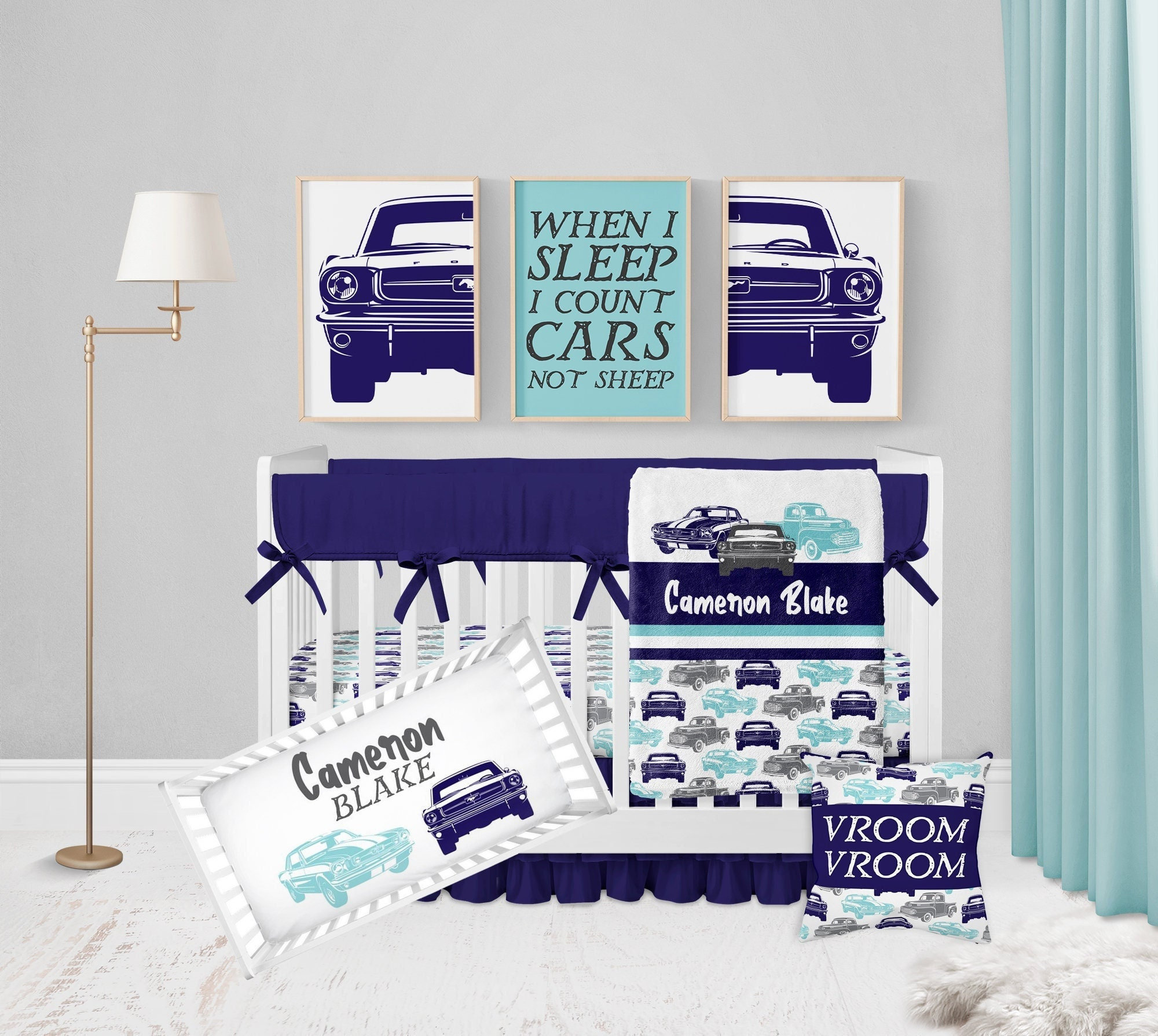 Car Crib Bedding Set Baby Boy Crib Bedding Truck Baby - Etsy