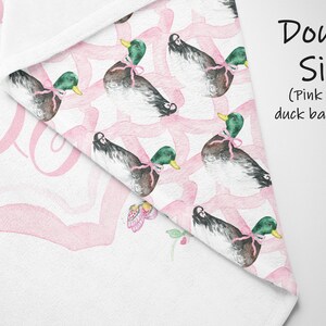 Personalized Mallard Duck Baby Blanket Girl, Pink Baby Blanket, Baby ...