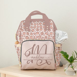 Custom Diaper Bag, Leopard Diaper Bag, Girl Diaper Bag Backpack, Baby ...