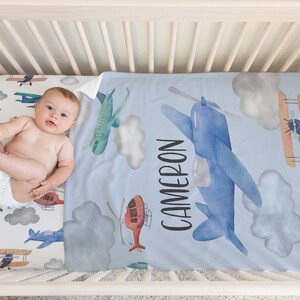 Airplane Crib Bedding Set Boy, Baby Boy Crib Bedding Sets, Airplane ...
