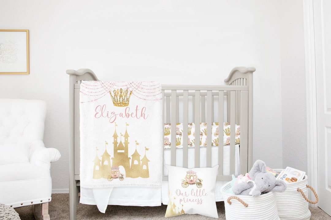 MINI Crib Bedding Set Girl, Princess Crib Bedding, Baby Girl Crib ...