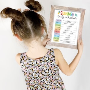 Editable Kids Daily Schedule Template, Summer Schedule Printable, Daily ...