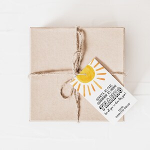 Summer Teacher Appreciation Gift Tag Template, Sunshine Thank You Tags ...