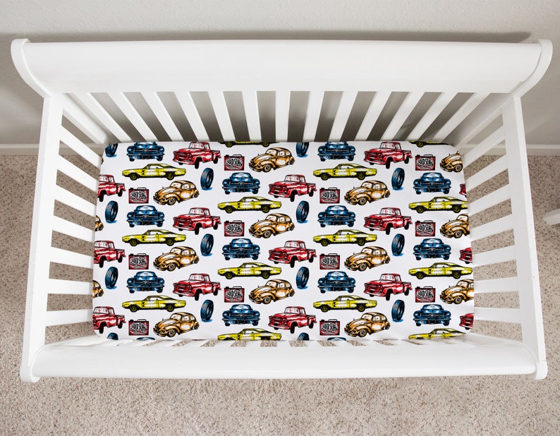 Car Crib Bedding Set Personalized Boy Crib Bedding Truck - Etsy
