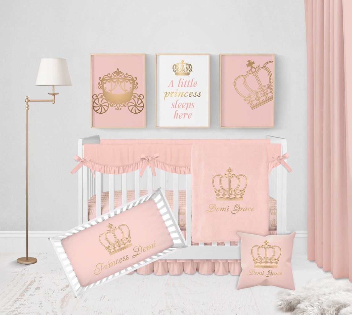 Princess Crib Bedding Set Baby Girl Crib Bedding Set - Etsy