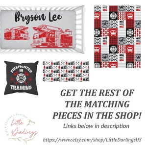 Firefighter Baby Blanket, Baby Boy Blanket, Firefighter Bedding ...