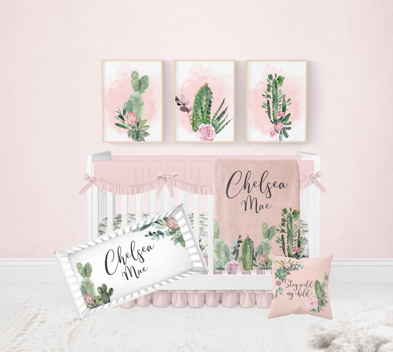 Cactus Nursery Prints Boho Nursery Wall Art Set of 3 Prints | Etsy
