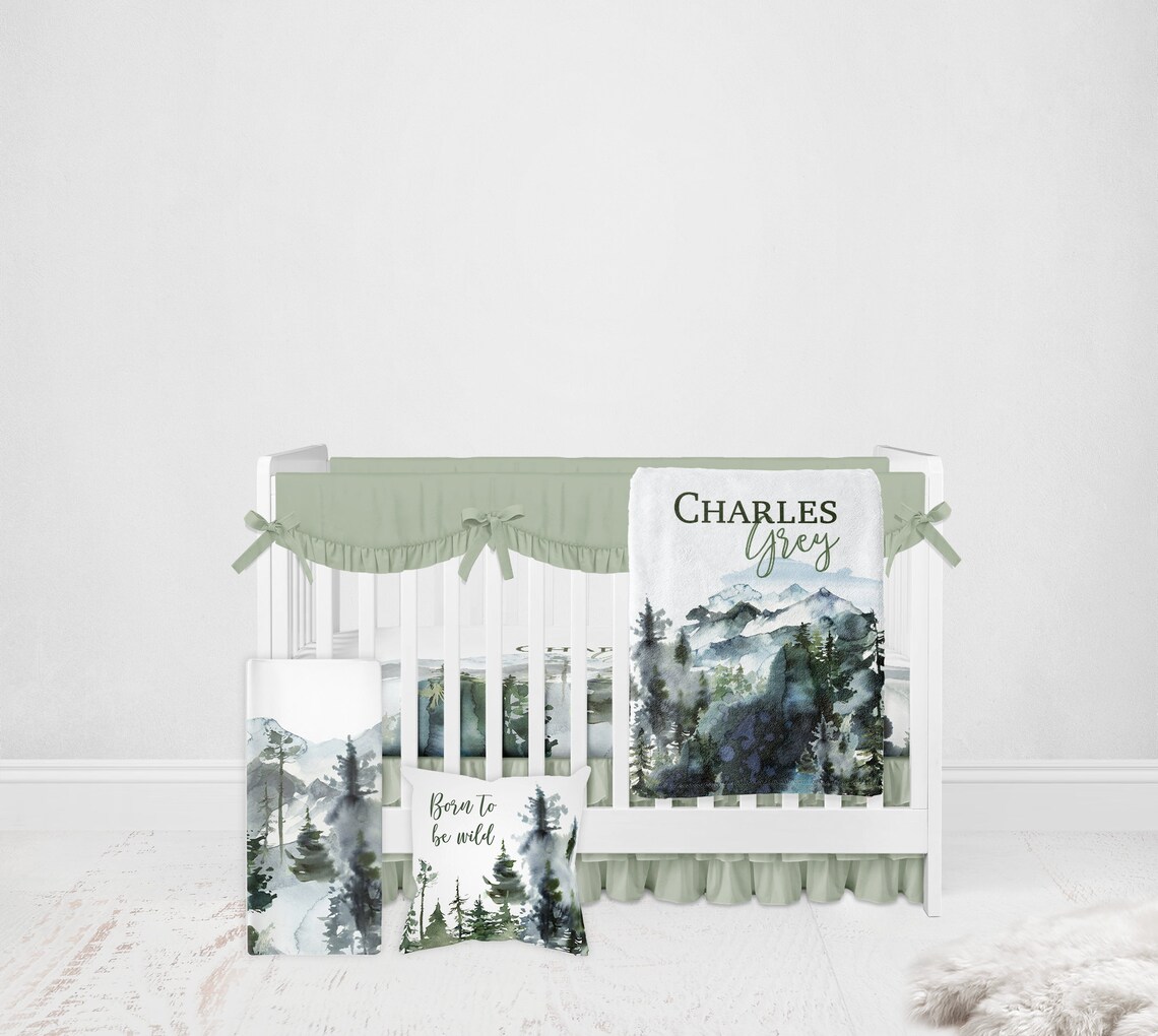 Forest Trees Crib Sheet Forest Crib Sheet Trees Crib Sheet | Etsy