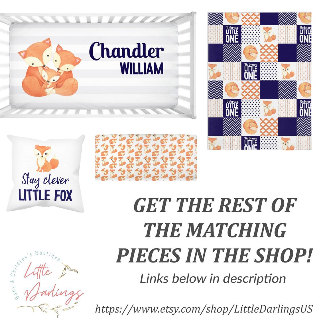 Personalized Fox Crib Sheet Fox Nursery Fox Crib Bedding - Etsy