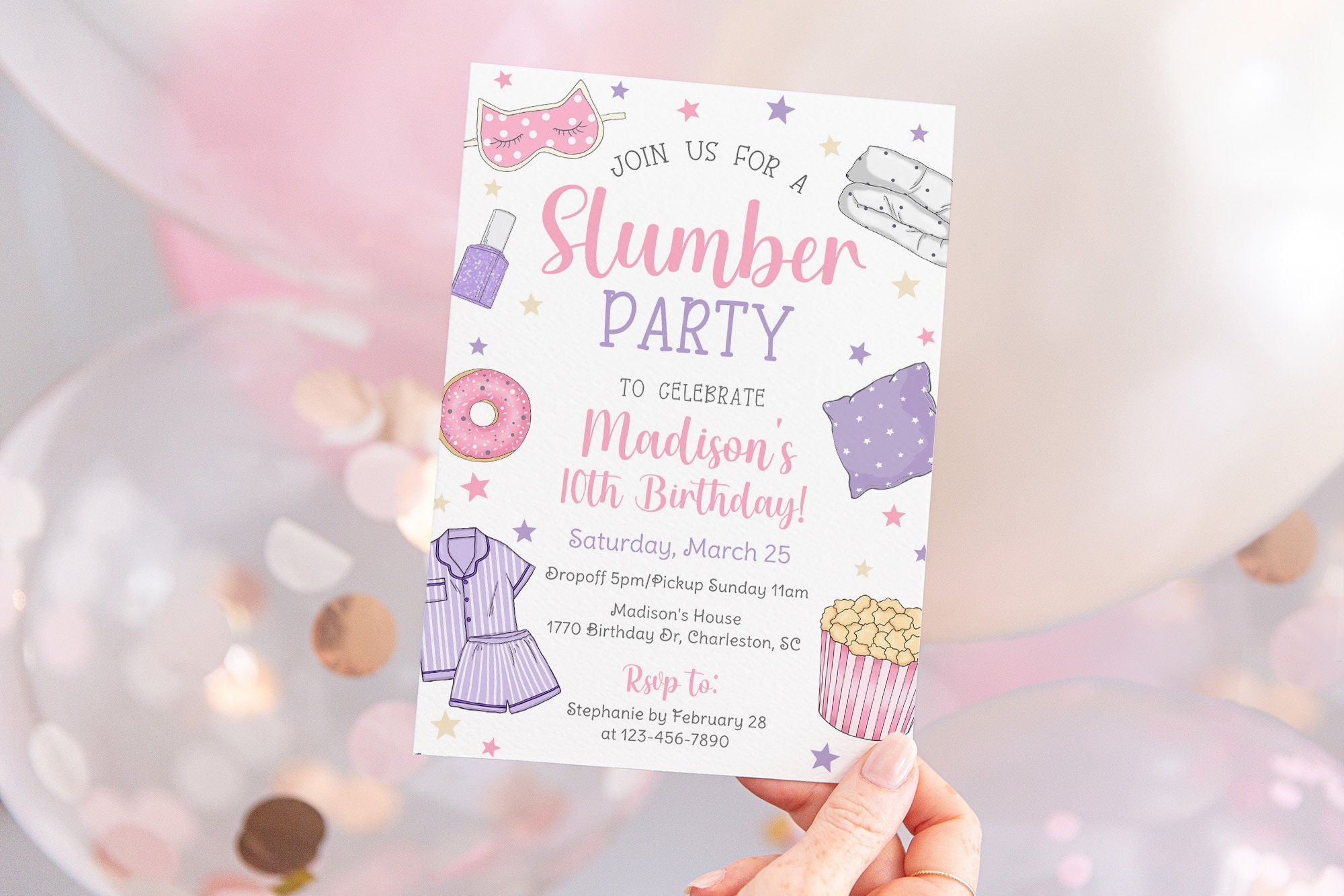 Slumber Party Invitations For Boys