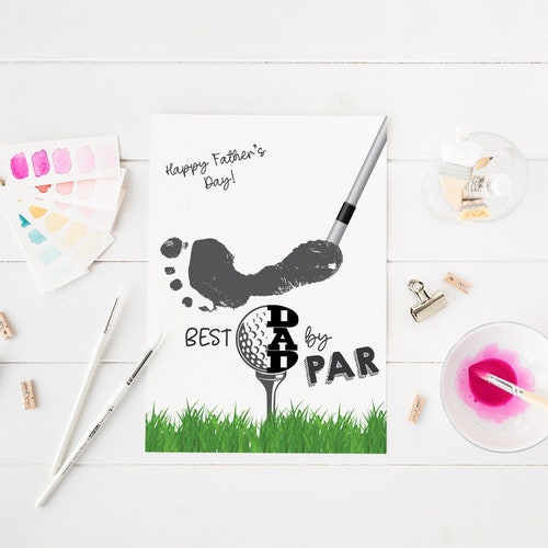 Printable Father's Day Golf Footprint Craft Father's - Etsy