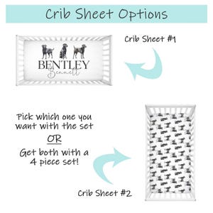 Baby Boy Crib Bedding Set, Black Lab Crib Sheets Boy, Dog Baby Bedding ...