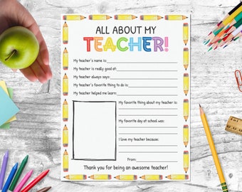 Teacher Appreciation Week Printable, Teacher Appreciation Gift, Thank ...