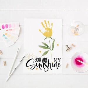 Handprint Art for Mother's Day, You Are My Sunshine Handprint Craft ...