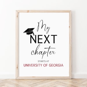 Graduation Printable Sign, My Next Chapter Starts At, Editable ...