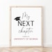 Graduation Printable Sign, My Next Chapter Starts At, Editable ...