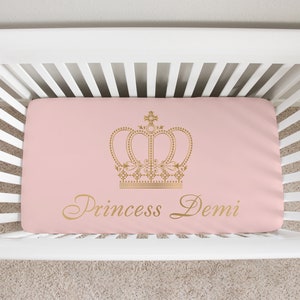 Princess Crib Bedding Set, Baby Girl Crib Bedding Set, Personalized ...