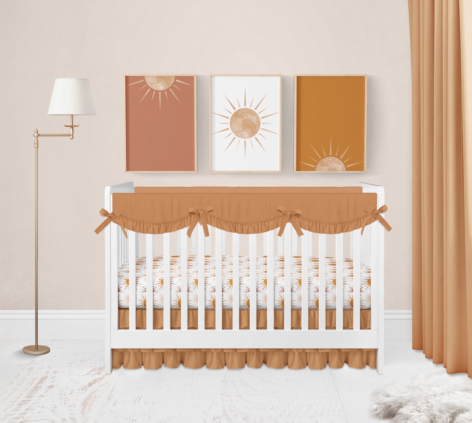 MINI Crib Bedding Set Boho Sun Crib Bedding Gender Neutral - Etsy