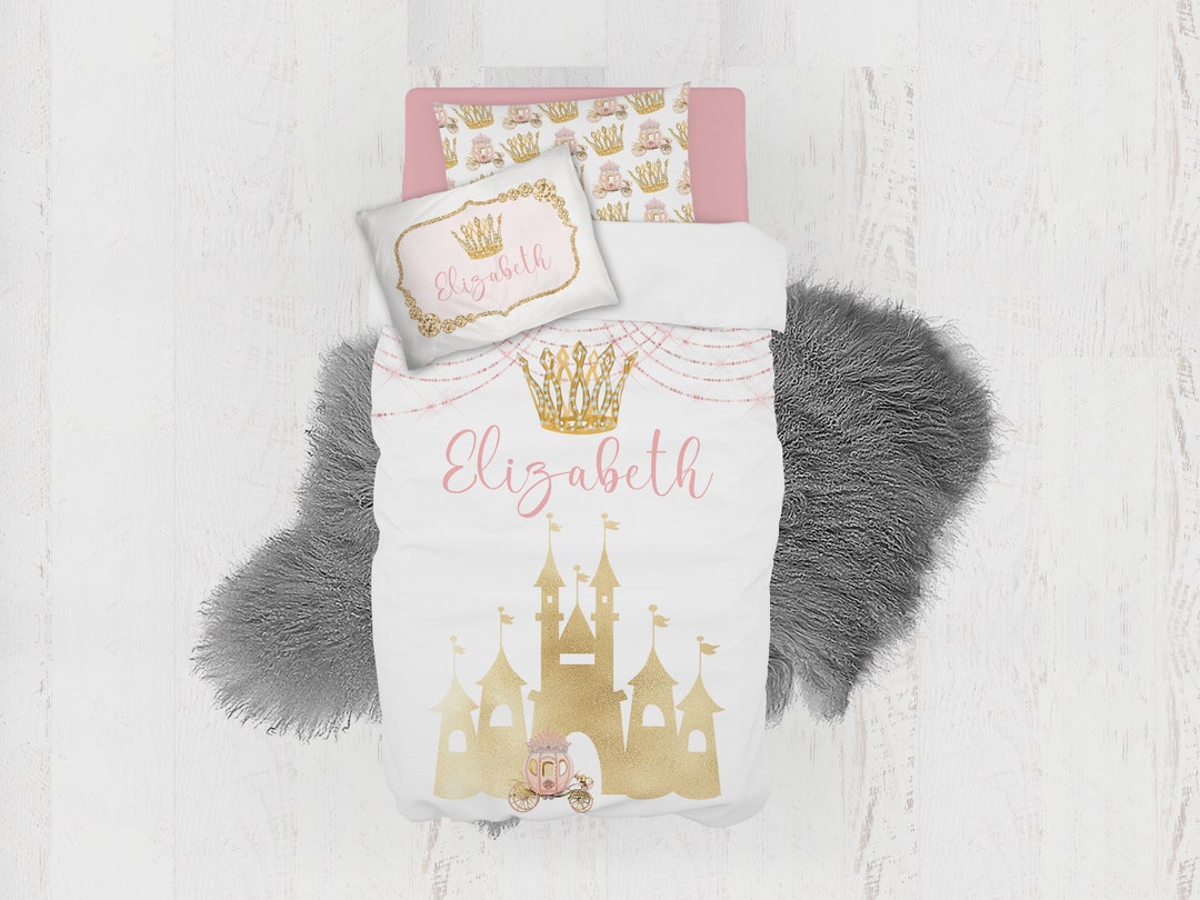Pink Princess Bedding, Girls Bedding, Twin Duvet Cover Set, Queen, King ...