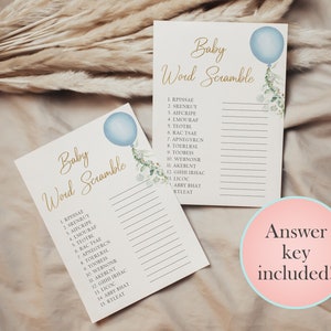 Oh Boy Baby Shower Game Bundle, Boy Baby Shower Bundle, Blue Balloon ...