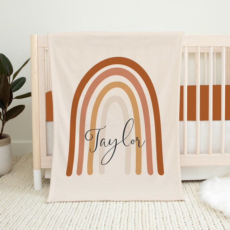 Neutral Rainbow Baby Blanket - Etsy