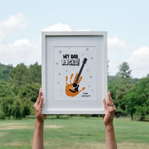 Fathers Day Handprint Craft, My Dad Rocks Printable Fathers Day Craft ...