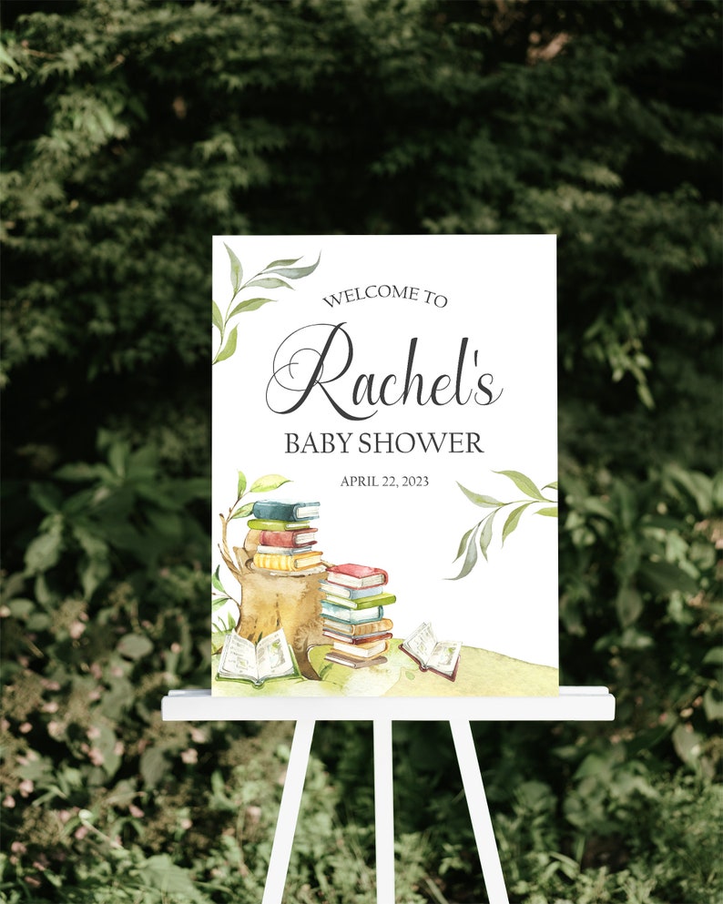 Storybook Baby Shower Welcome Sign A New Chapter Baby Shower - Etsy