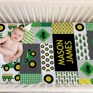 Baby Boy Tractor Bedding, Farm Nursery Bedding, Boy Crib Bedding ...