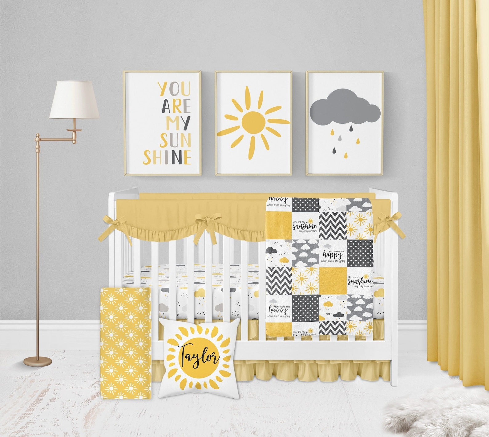 Gender Neutral Crib Bedding Set You Are My Sunshine Nursery - Etsy