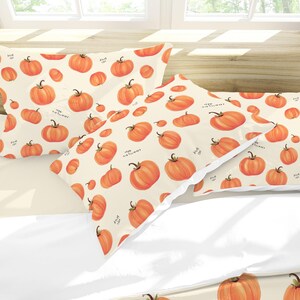 Pumpkin Duvet Cover Set, Pumpkin Bedding Set, Halloween Bedding Set ...