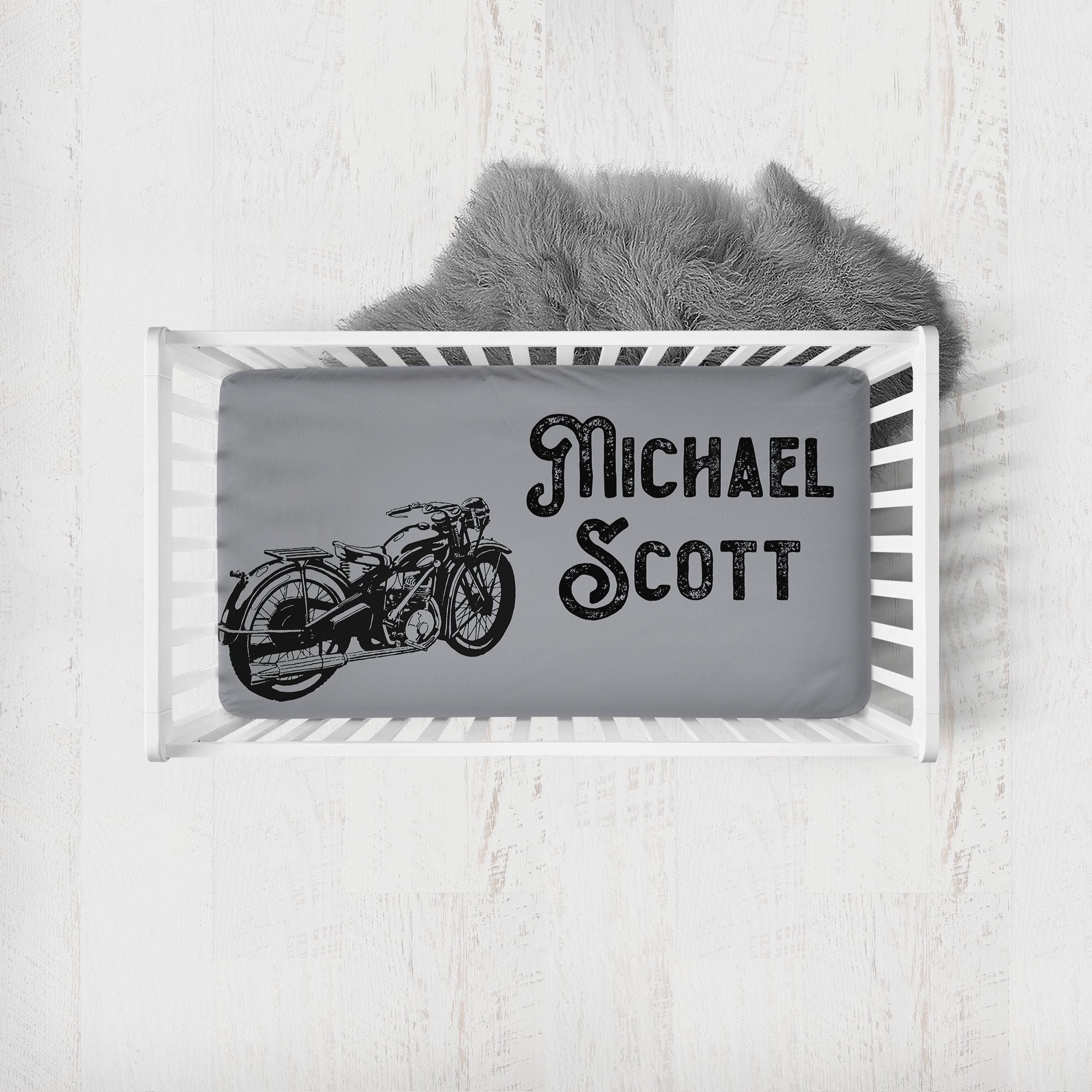 Personalized Motorcycle Crib Sheet Motorcycle Crib Bedding - Etsy