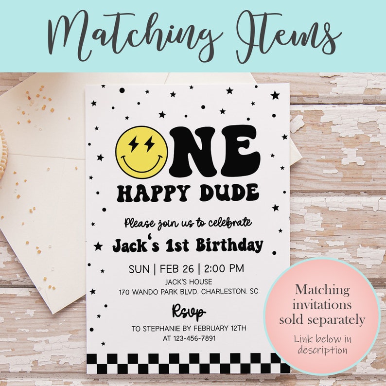 One Happy Dude Birthday Sign Birthday Welcome Sign One Happy - Etsy