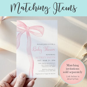 Pink Bow Baby Shower Welcome Sign, Pink Baby Shower Sign Girl, Bow Baby ...