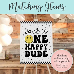 One Happy Dude Party Signs Bundle, One Happy Dude Birthday Decorations ...