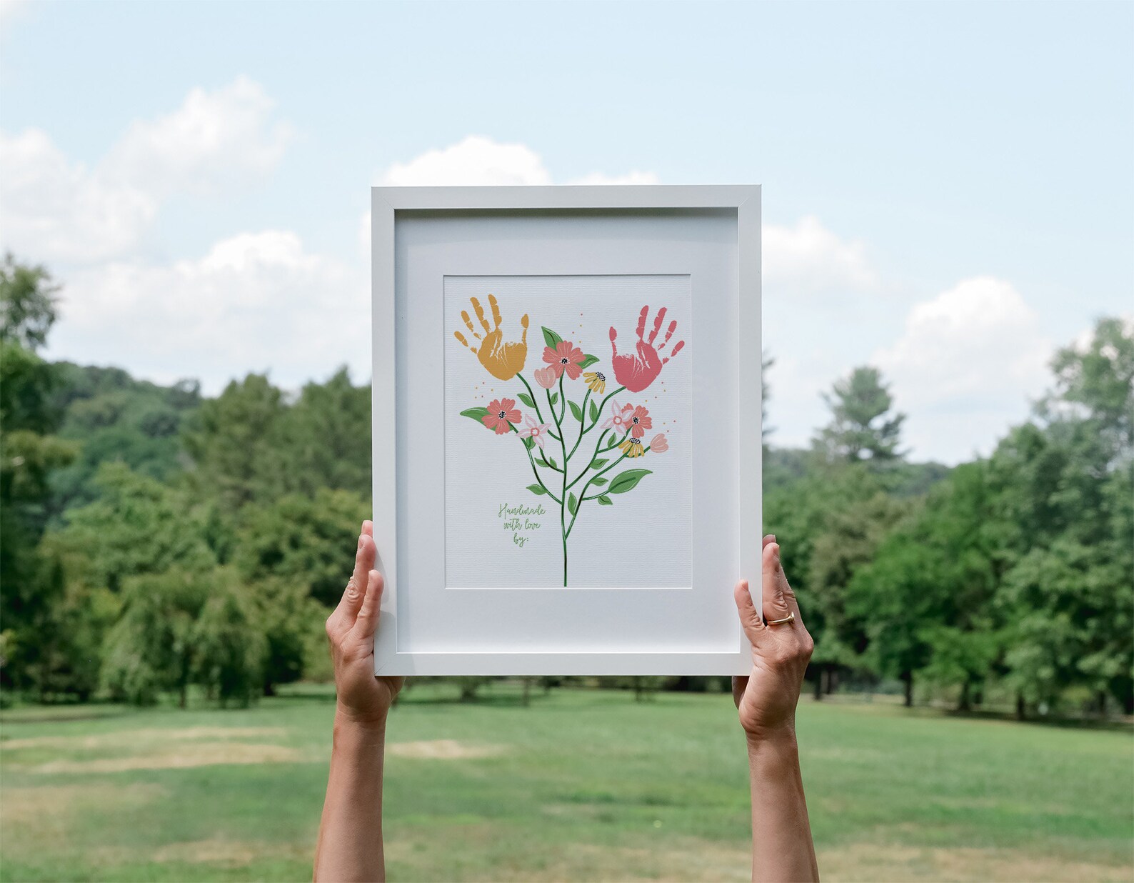Mother's Day Flower Handprint Art Printable, Mothers Day Handprint Art ...