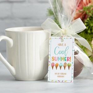 Editable Have A Cool Summer School Tags, End of Year Teacher Gift Tag ...