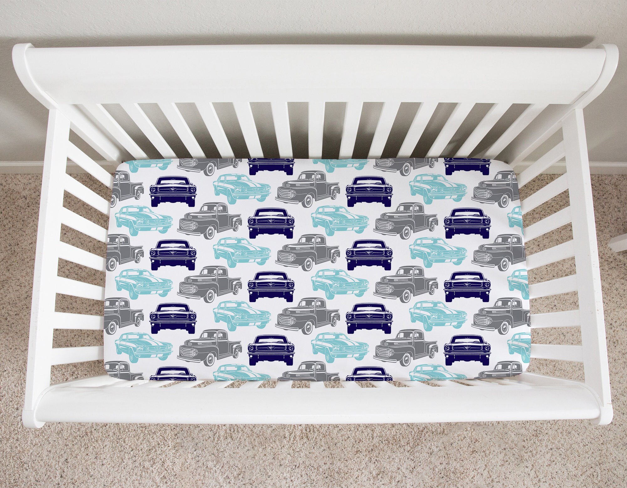 Car Crib Bedding Set Baby Boy Crib Bedding Truck Baby - Etsy